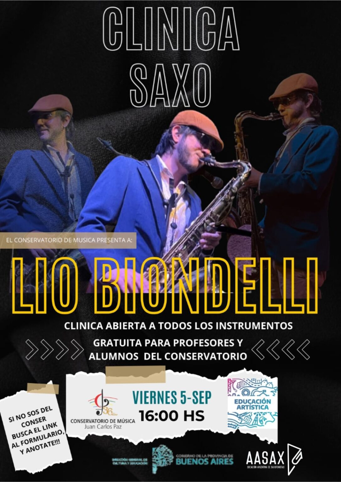 Clínica de Saxo con Lionel Biondelli – AASAX